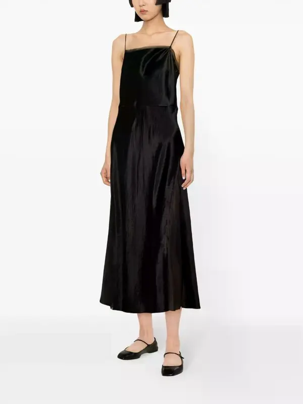 Vince Sheer-paneled Silk Slip Dress