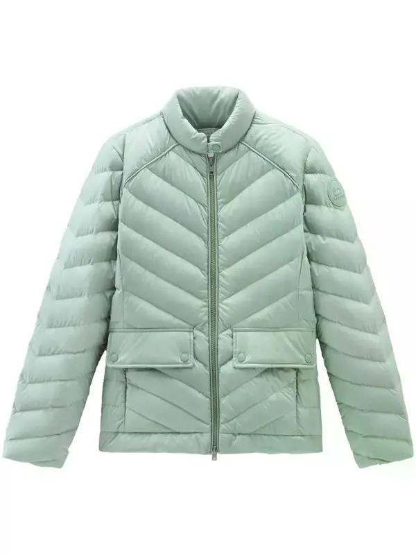Woolrich Logo-appliqué Chevron-quilted Puffer Jacket