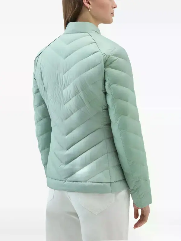 Woolrich Logo-appliqué Chevron-quilted Puffer Jacket