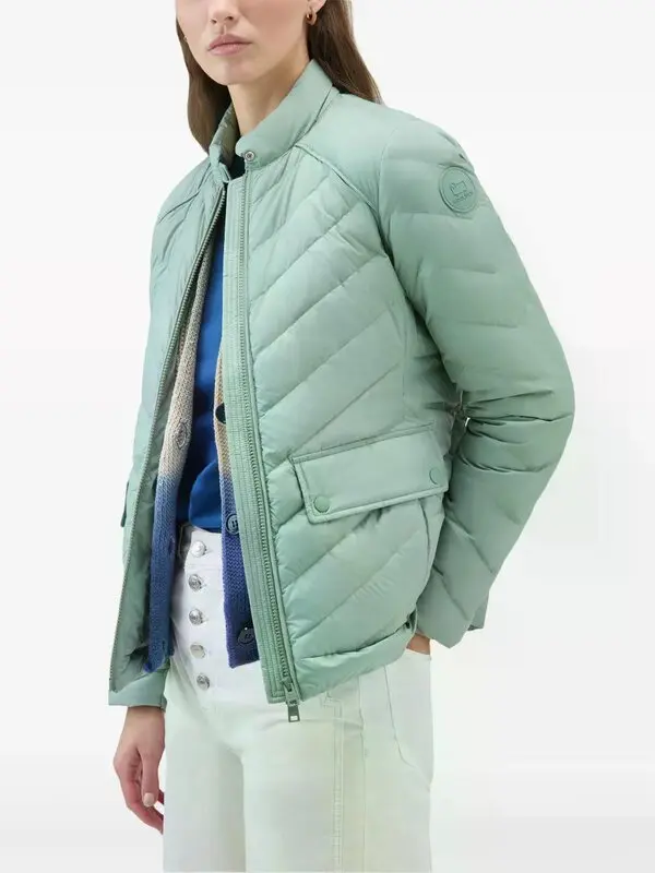 Woolrich Logo-appliqué Chevron-quilted Puffer Jacket
