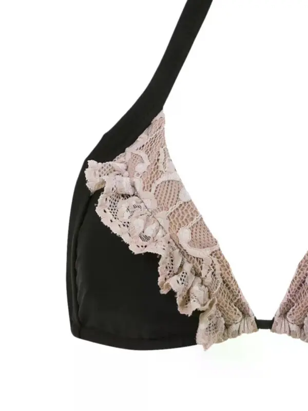 AMIR SLAMA Lace Panel Bikini Set