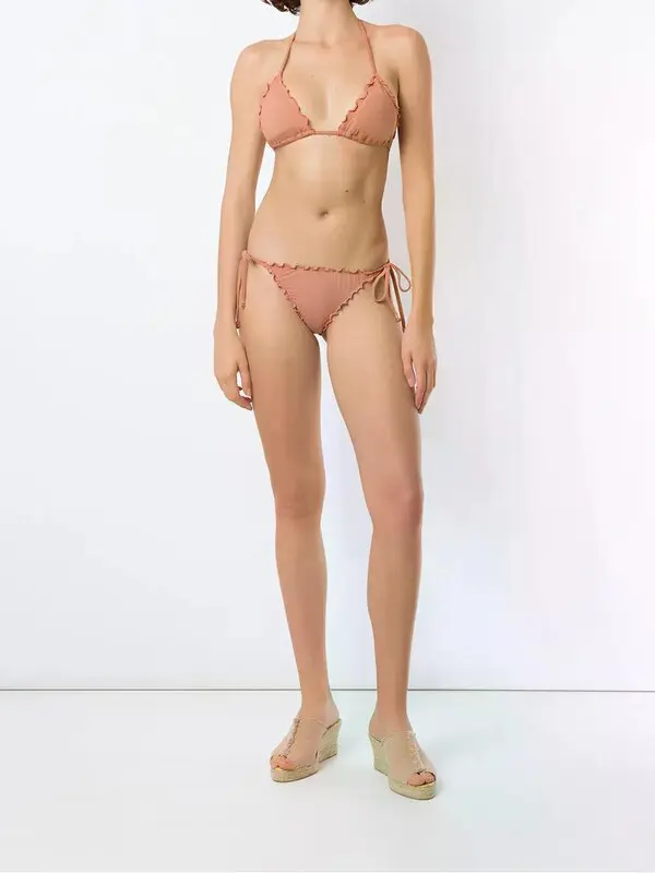 AMIR SLAMA Ruffled Triangle Bikini Set