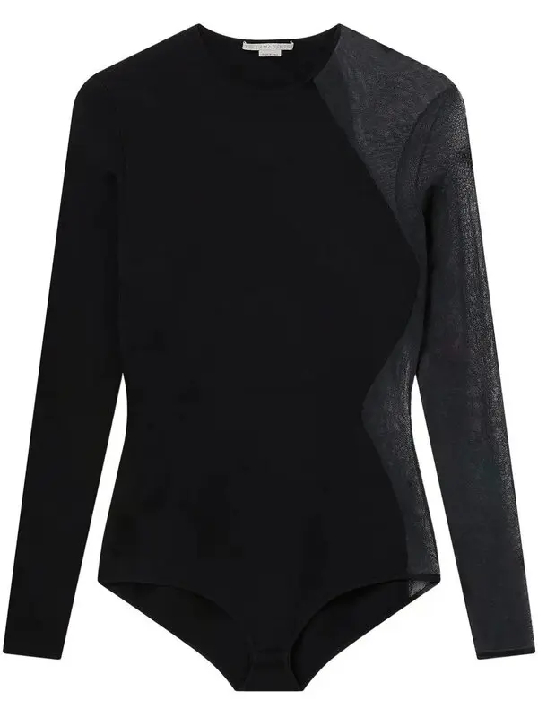 Stella McCartney Long Sleeve Mesh Bodysuit