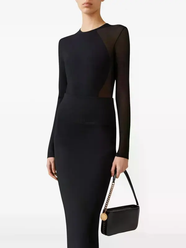 Stella McCartney Long Sleeve Mesh Bodysuit