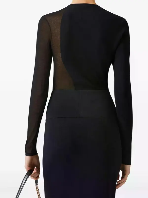 Stella McCartney Long Sleeve Mesh Bodysuit
