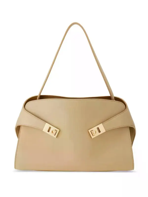 FERRAGAMO Medium Hug Leather Shoulder Bag