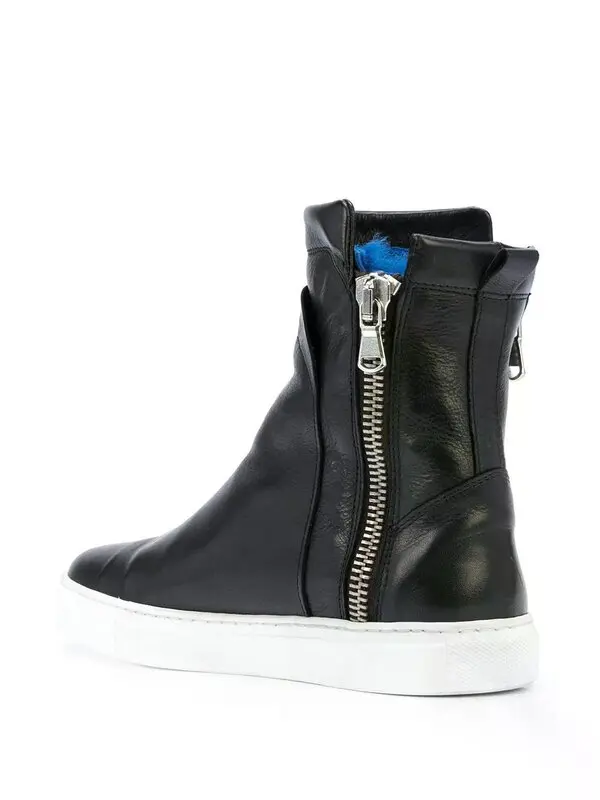 MADISON MAISON Leather High-top Sneakers - Black