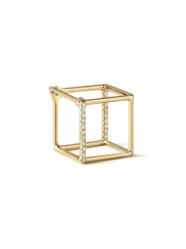 Shihara Diamond Square Earring 10 - Metallic