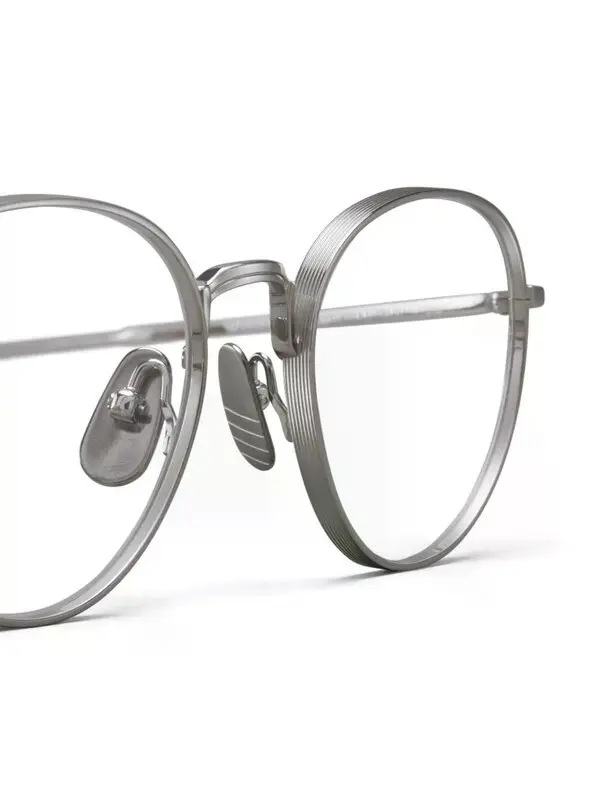 Thom Browne Round-frame Titanium Glasses - Silver