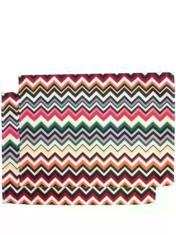 Missoni Striped Table Cloth Set Of 2 - Red