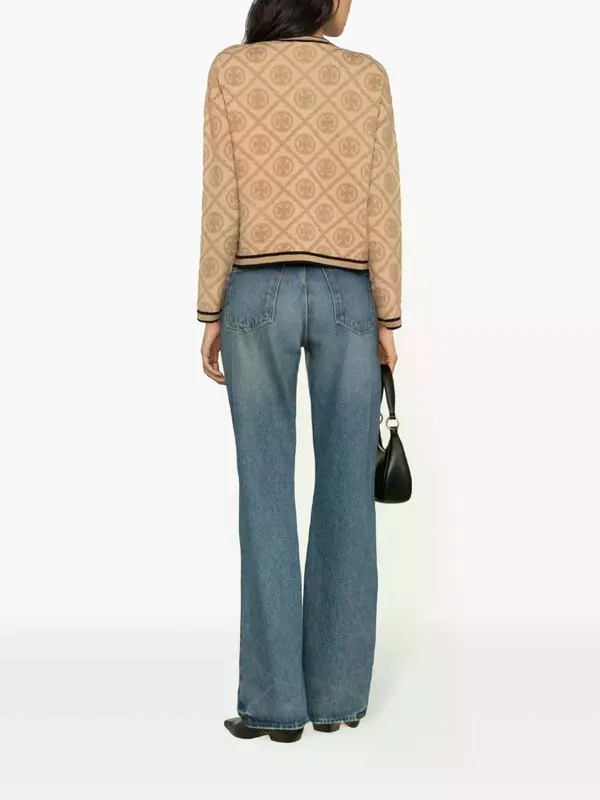Tory Burch Kendra Embossed Wool Cardigan