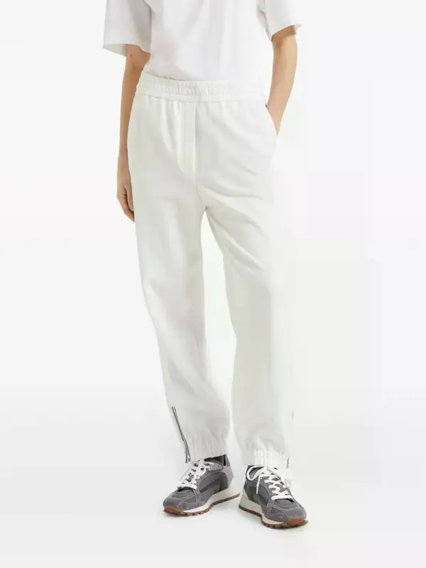 Brunello Cucinelli Mid-rise Track Trousers - White