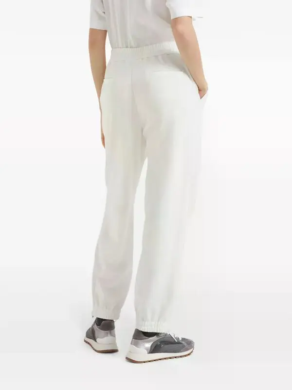 Brunello Cucinelli Mid-rise Track Trousers - White