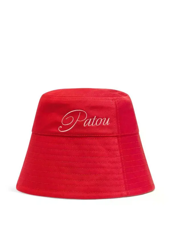 PATOU Logo-embroidered Bucket Hat - Red