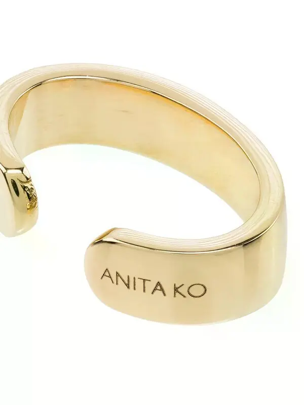 ANITA KO 18kt Yellow Engraved Logo Ear Cuff