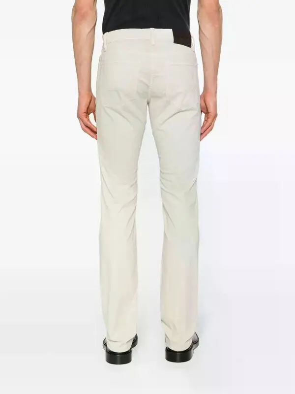 Brioni Chamonix Mid-rise Straight-leg Jeans - Neutrals