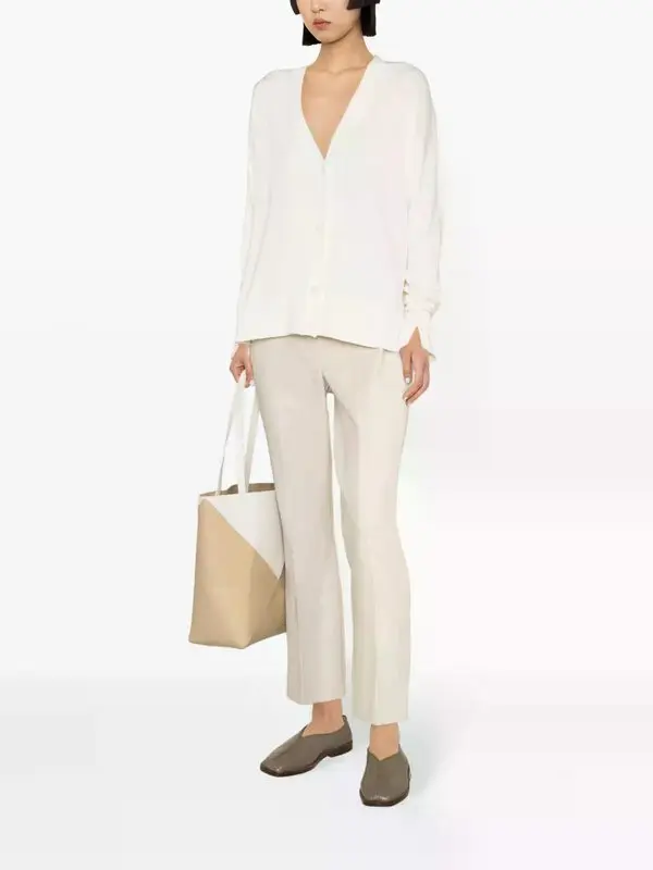 BOSS Ribbed Knit V-neck Cardigan