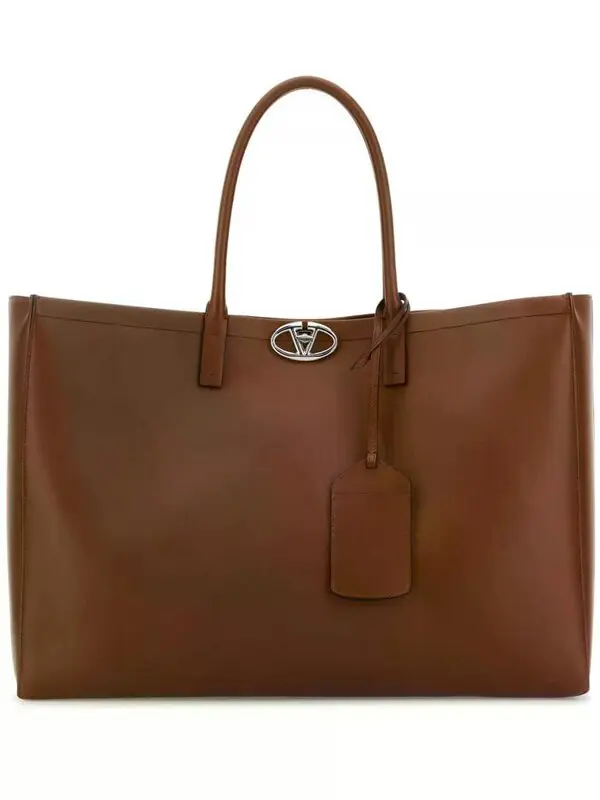 Valentino Garavani Large Vlogo Locker Tote - Brown