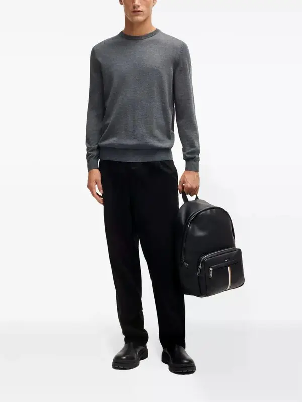 BOSS Crew Neck Jumper - Grey
