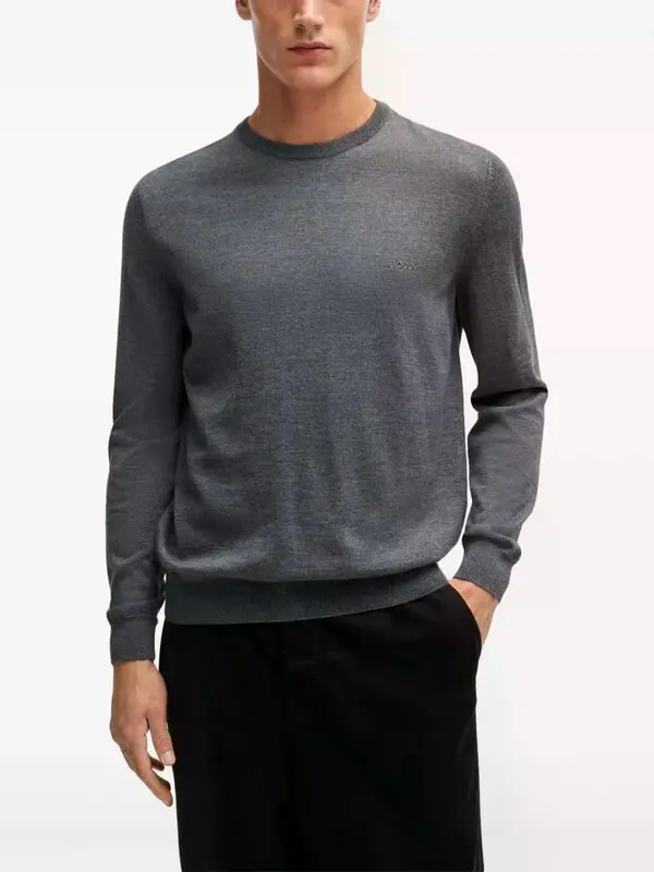 BOSS Crew Neck Jumper - Grey