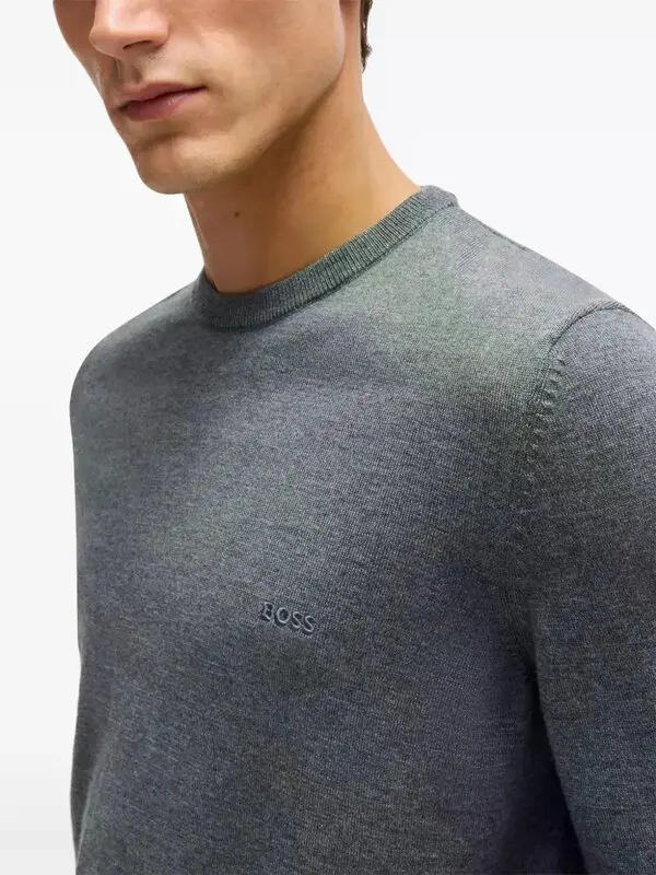 BOSS Crew Neck Jumper - Grey