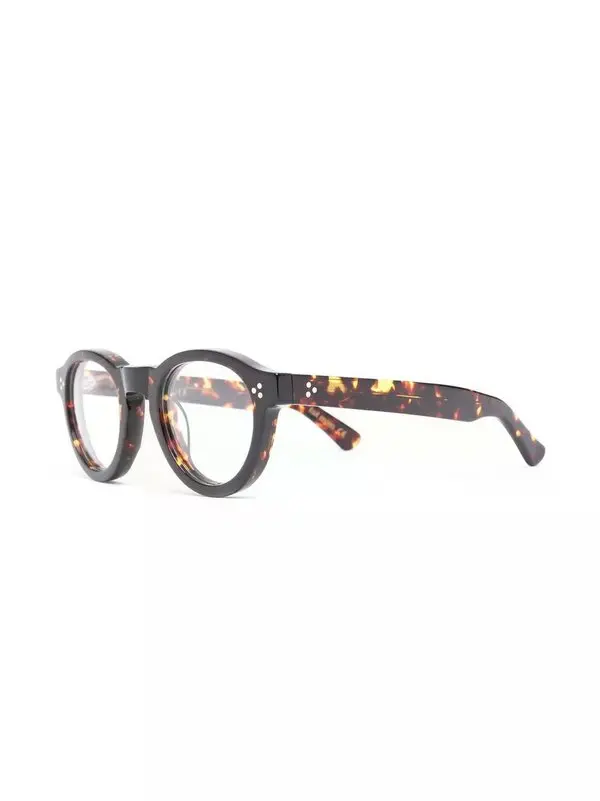LESCA Gaston Round-frame Glasses - Brown