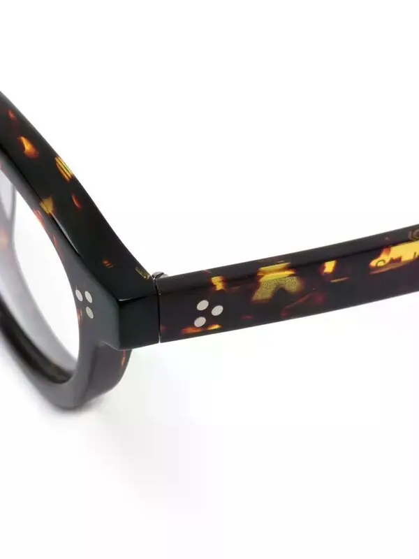 LESCA Gaston Round-frame Glasses - Brown