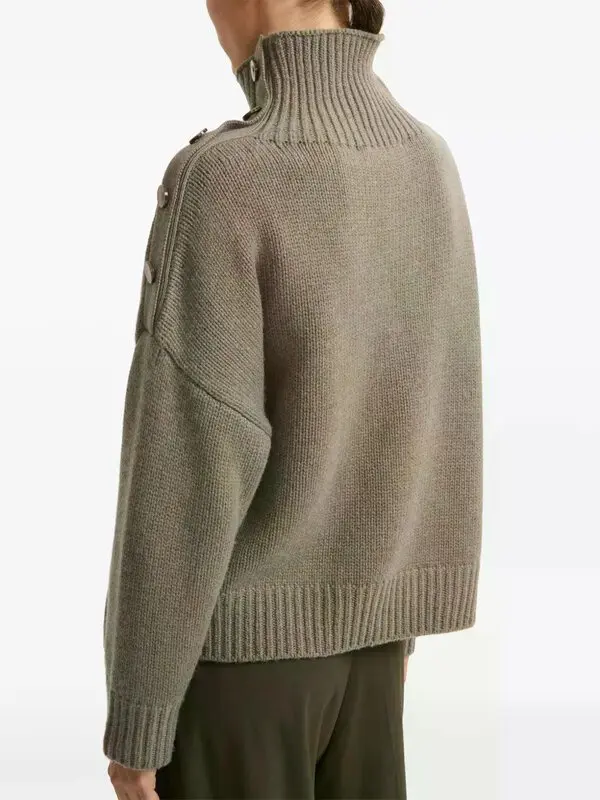 YVES SALOMON Button-up Shoulder Jumper