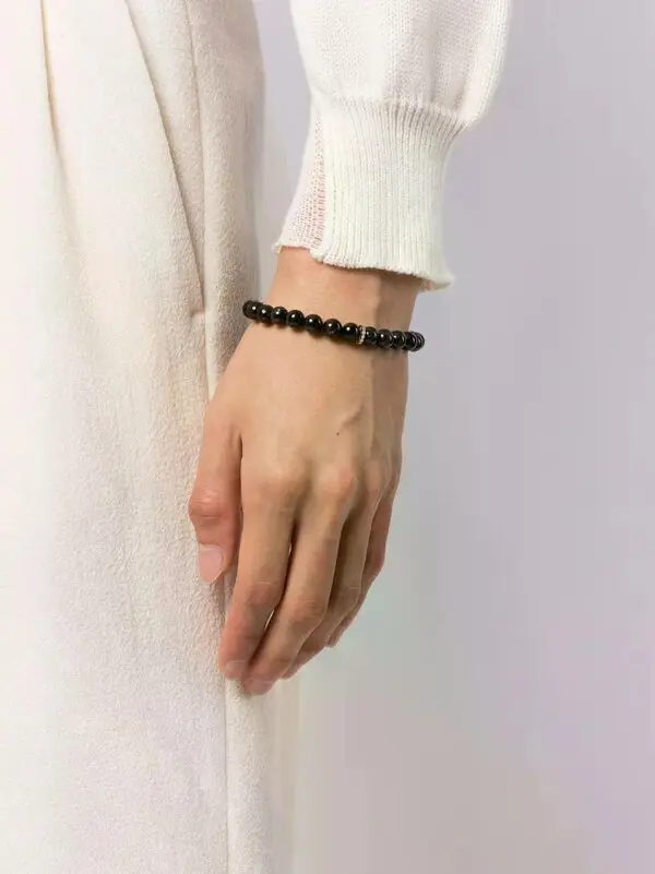 SYDNEY EVAN 14kt Yellow Gold Hypersthene Bead Bracelet