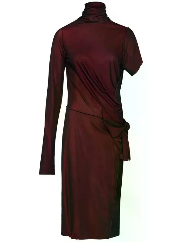 MAISON MARGIELA Asymmetric Ruched Midi Dress