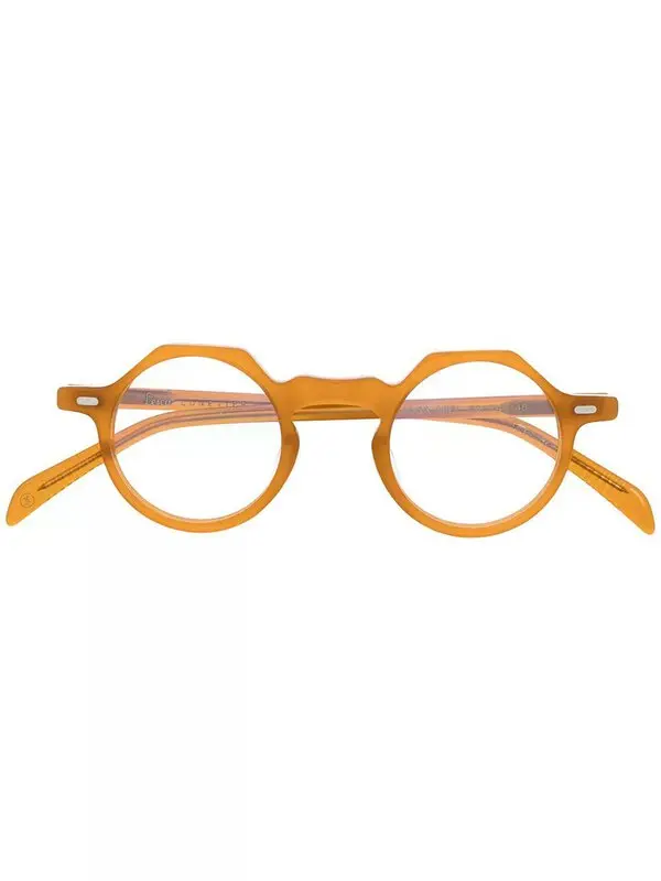 LESCA Round-frame Clear-lens Glasses - Neutrals