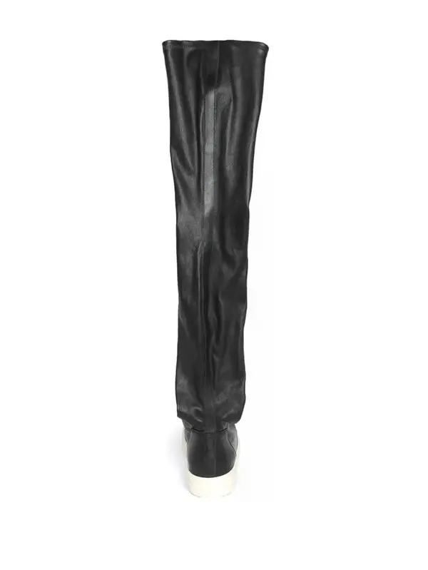 Rick Owens Thigh-high Leather Boots - Black