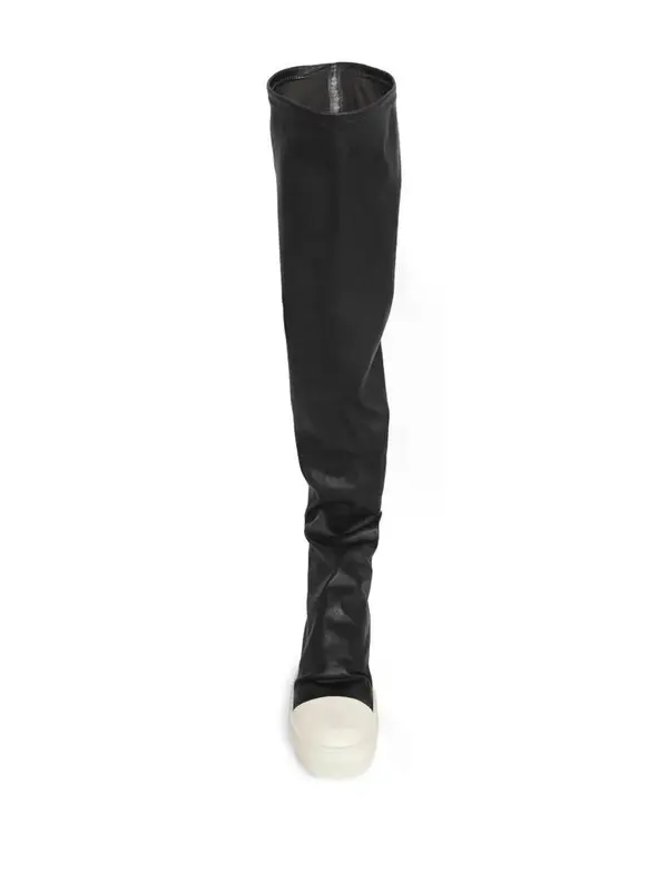 Rick Owens Thigh-high Leather Boots - Black