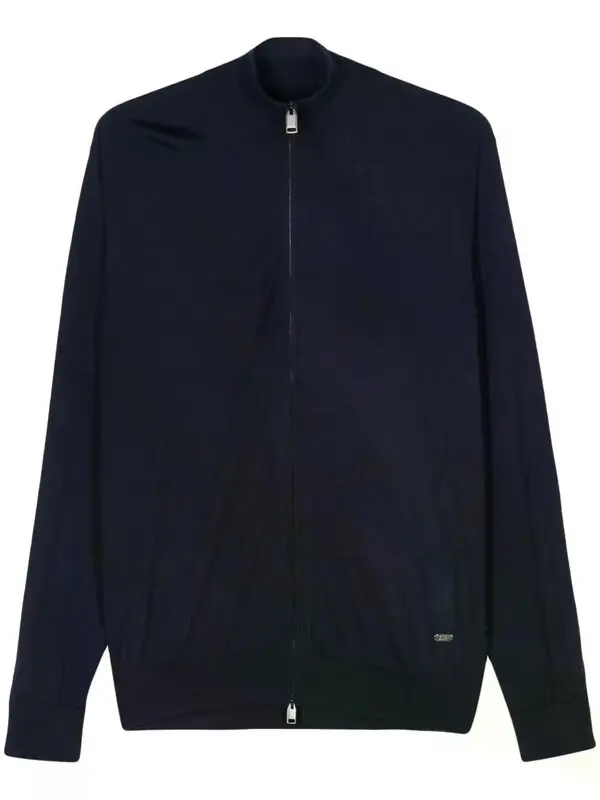 Brioni Logo-plaque Zipped Jumper
