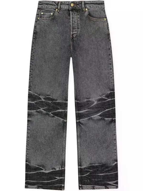 GANNI Wide-leg Jeans With Whiskering