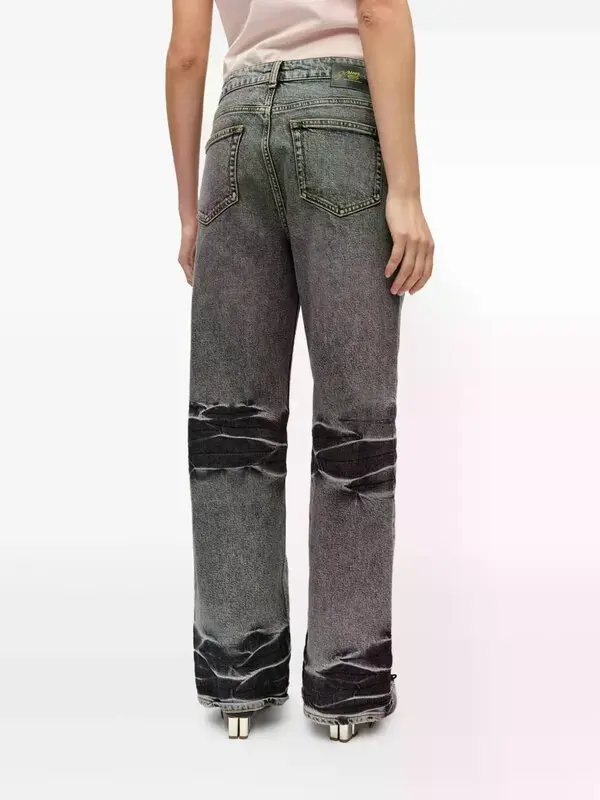 GANNI Wide-leg Jeans With Whiskering