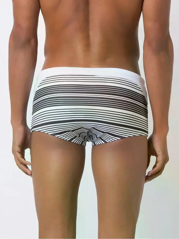 AMIR SLAMA Striped Swim Trunks