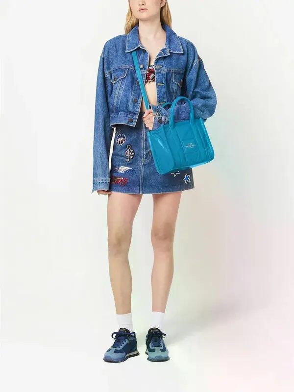 Marc Jacobs Crinkled Lambskin Tote Bag - Blue