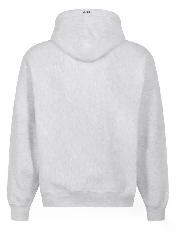Supreme Box Logo Cotton Hoodie - Grey