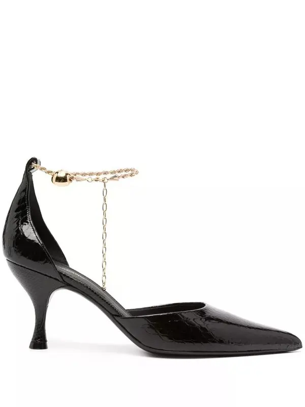 FERRAGAMO 80mm Logo-engraved Leather Pumps - Black