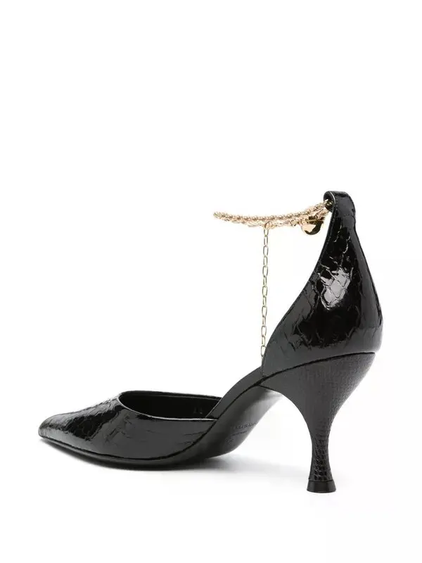 FERRAGAMO 80mm Logo-engraved Leather Pumps - Black