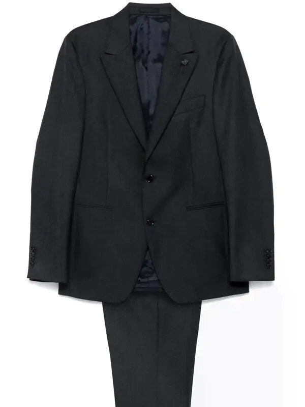 LARDINI Virgin Wool Suit - Blue