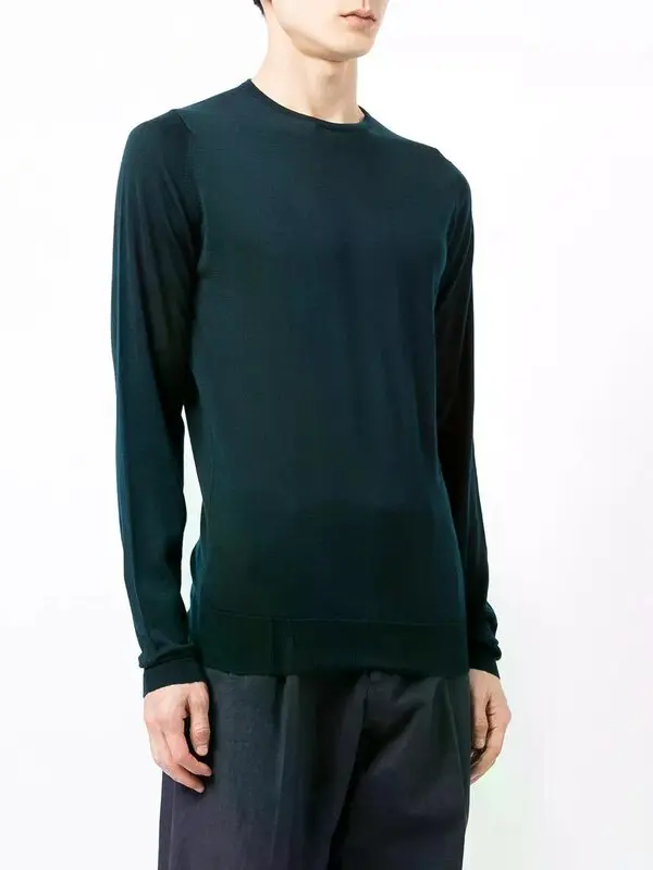 John Smedley Fine-knit Wool Jumper - Green