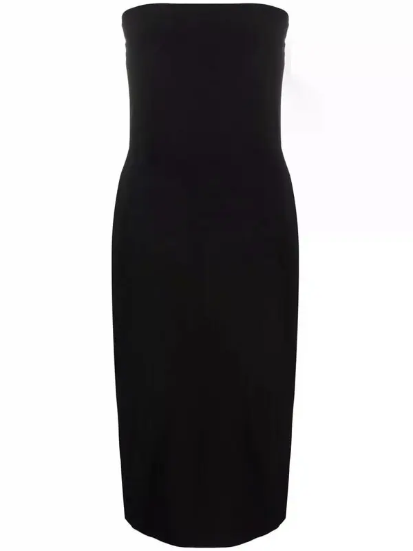 Norma Kamali Mid-length Strapless Dress - Black