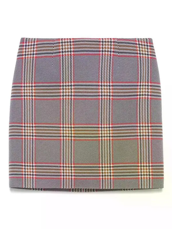 A.M.G. Checked Mini Skirt
