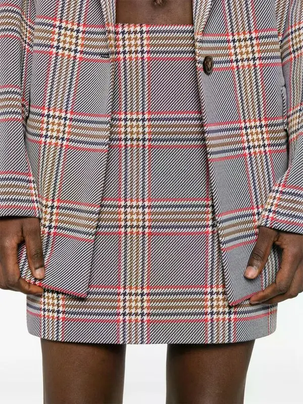 A.M.G. Checked Mini Skirt