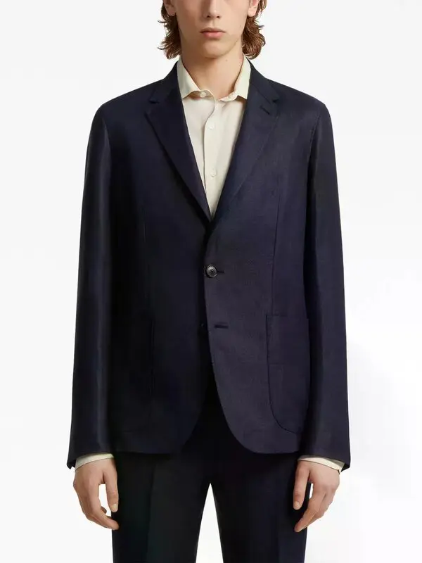 Zegna Pure Linen Single-breasted Jacket