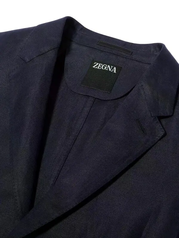 Zegna Pure Linen Single-breasted Jacket