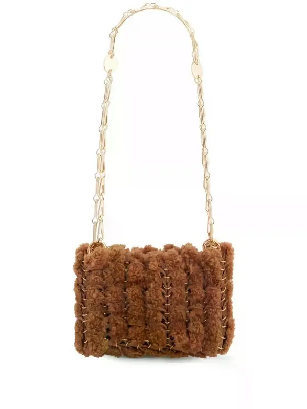 Rabanne 1969 Nano Shearling Shoulder Bag