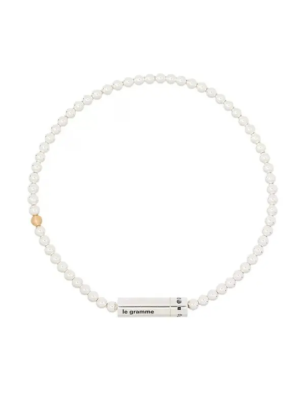 Le Gramme Le 11g Brushed Bead Bracelet - Silver